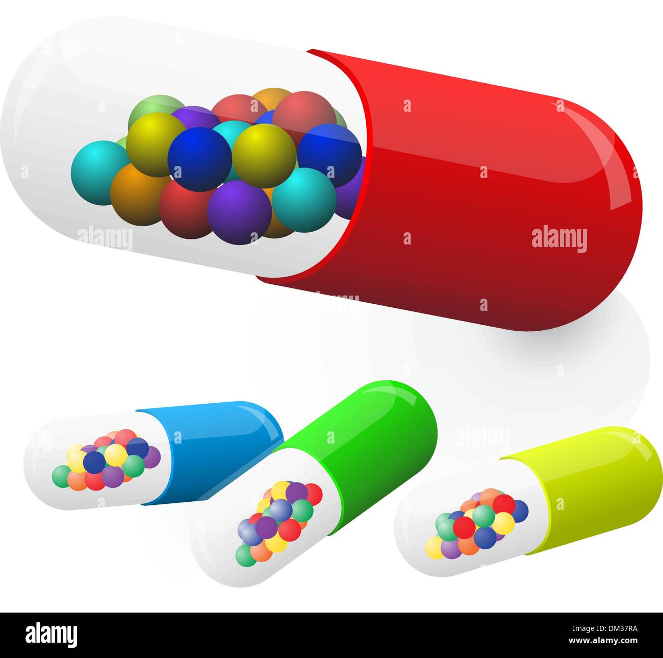 Red pill capsules isolated Stock Vector Images - Alamy