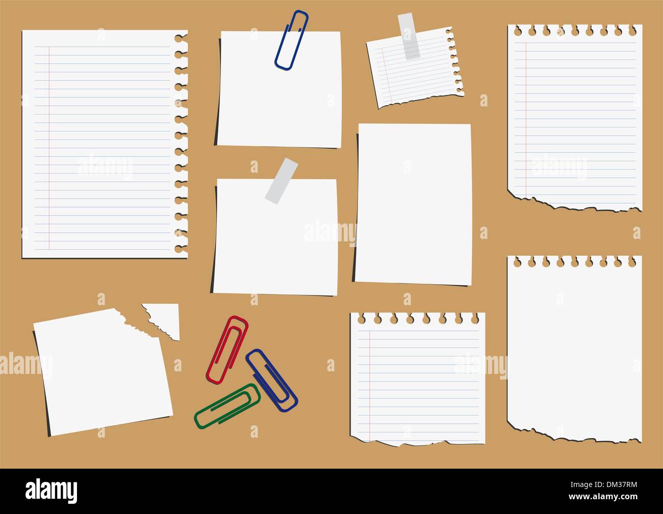 Big collection of paper message set. Vector illustration Stock Vector ...