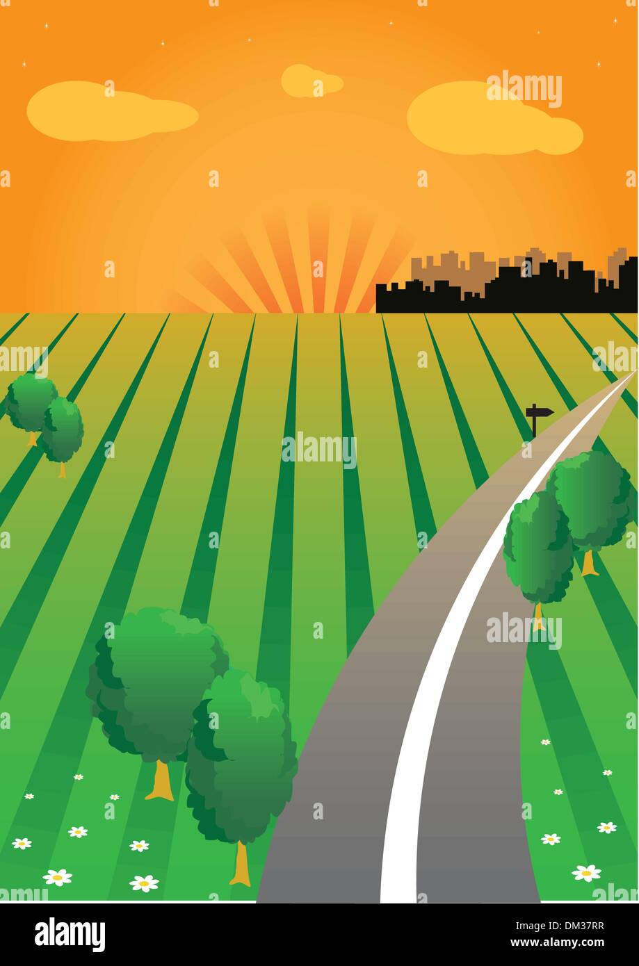 Sun on skyscraper Stock Vector Images - Alamy