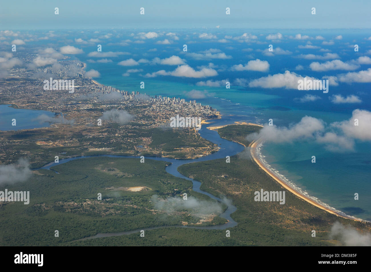 South America, Brazil, Bahia, Northeast, Salvador, coast, city, aerial ...