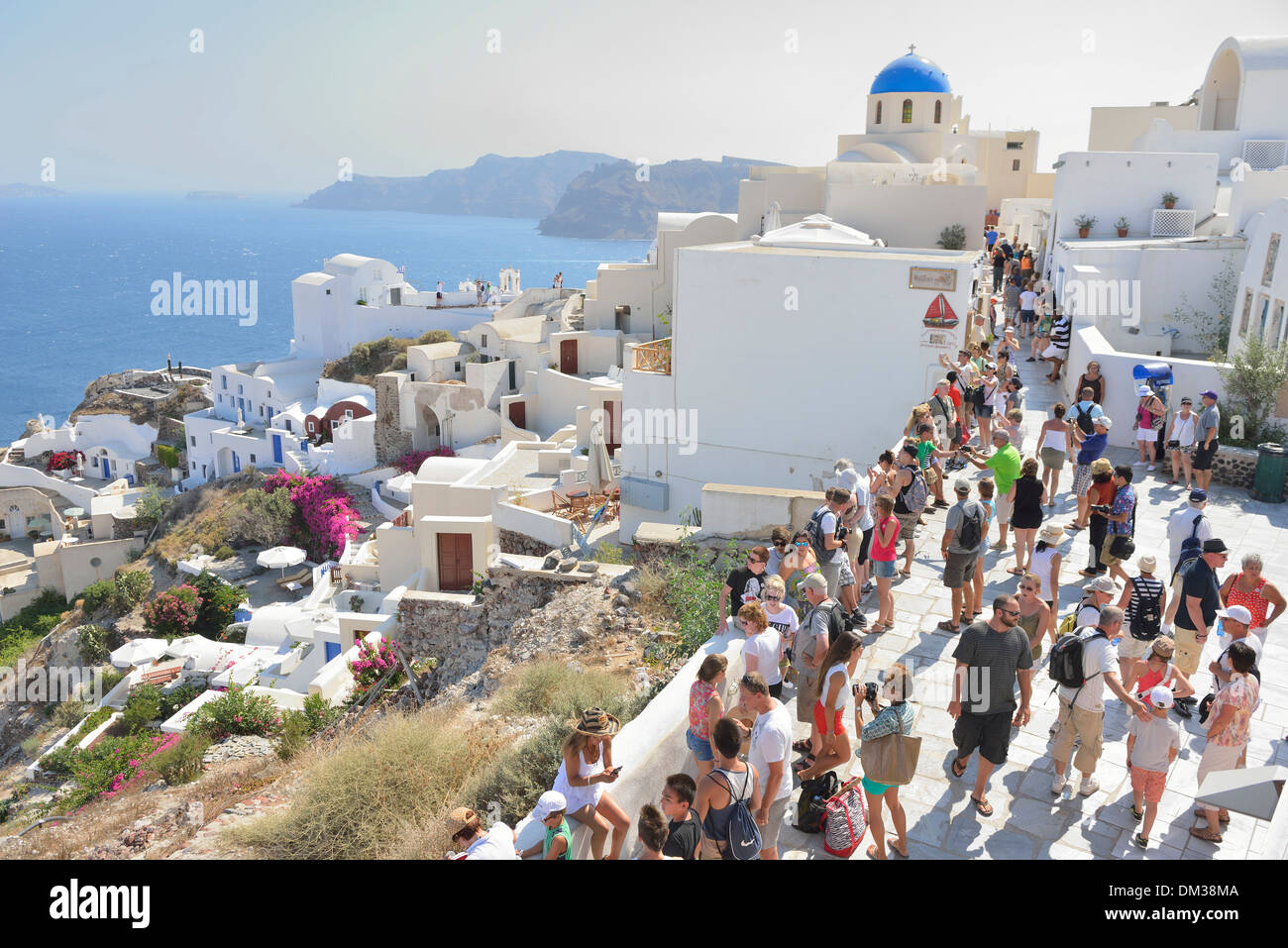 Santorini with its crowd hi-res stock photography and images - Alamy