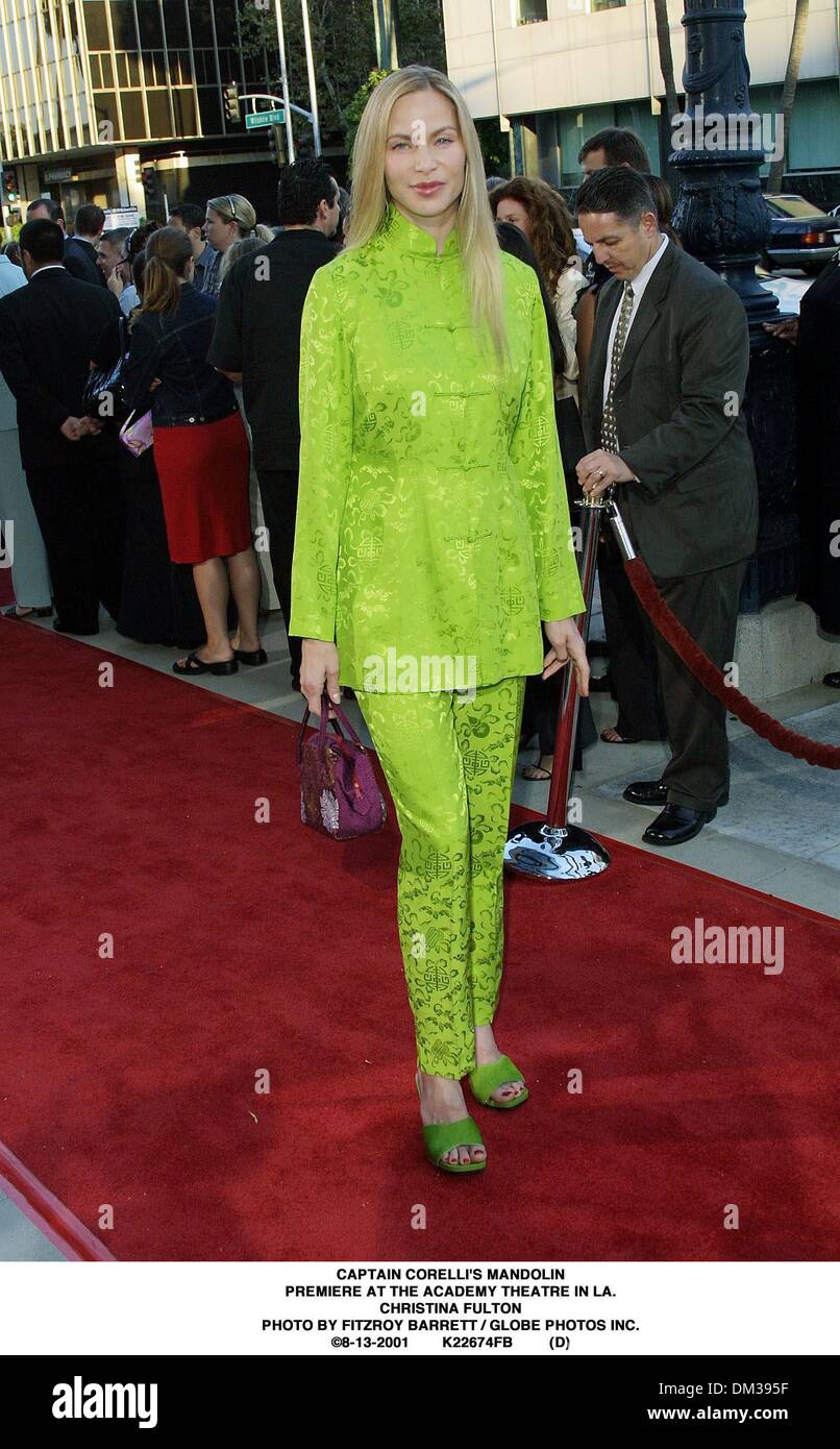 Aug. 13, 2001 - CAPTAIN CORELLI'S MANDOLIN.PREMIERE AT THE ACADEMY ...