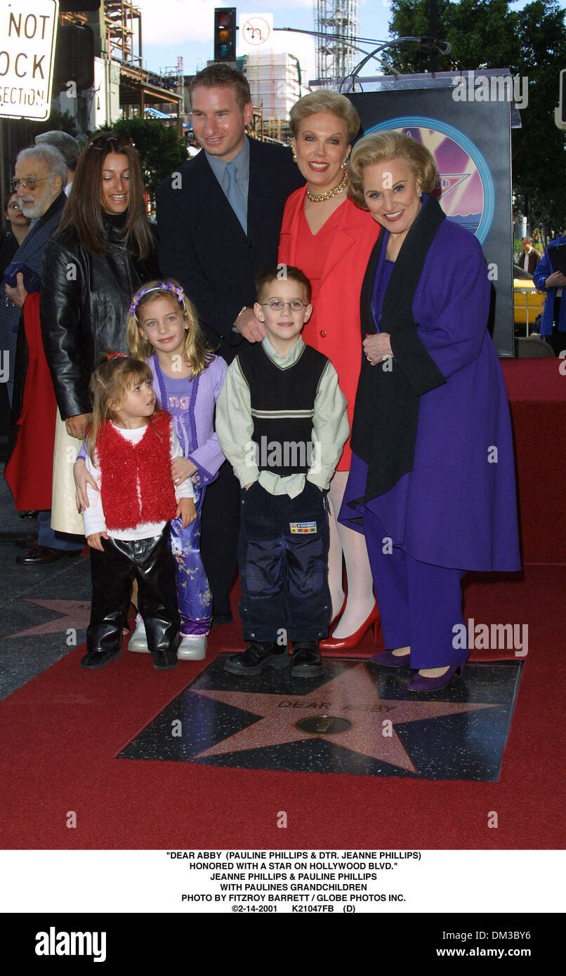 Feb. 14, 2001 - ''DEAR ABBY (PAULINE PHILLIPS & DTR. JEANNE PHILLIPS ...