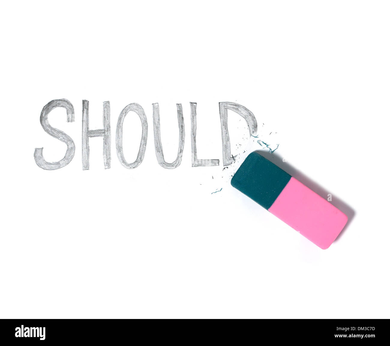 Rubbing out pencil eraser Cut Out Stock Images & Pictures - Alamy