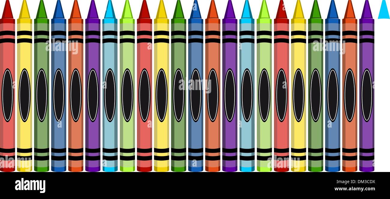 Group of Colorful Large Crayons Stock Vector Image & Art - Alamy