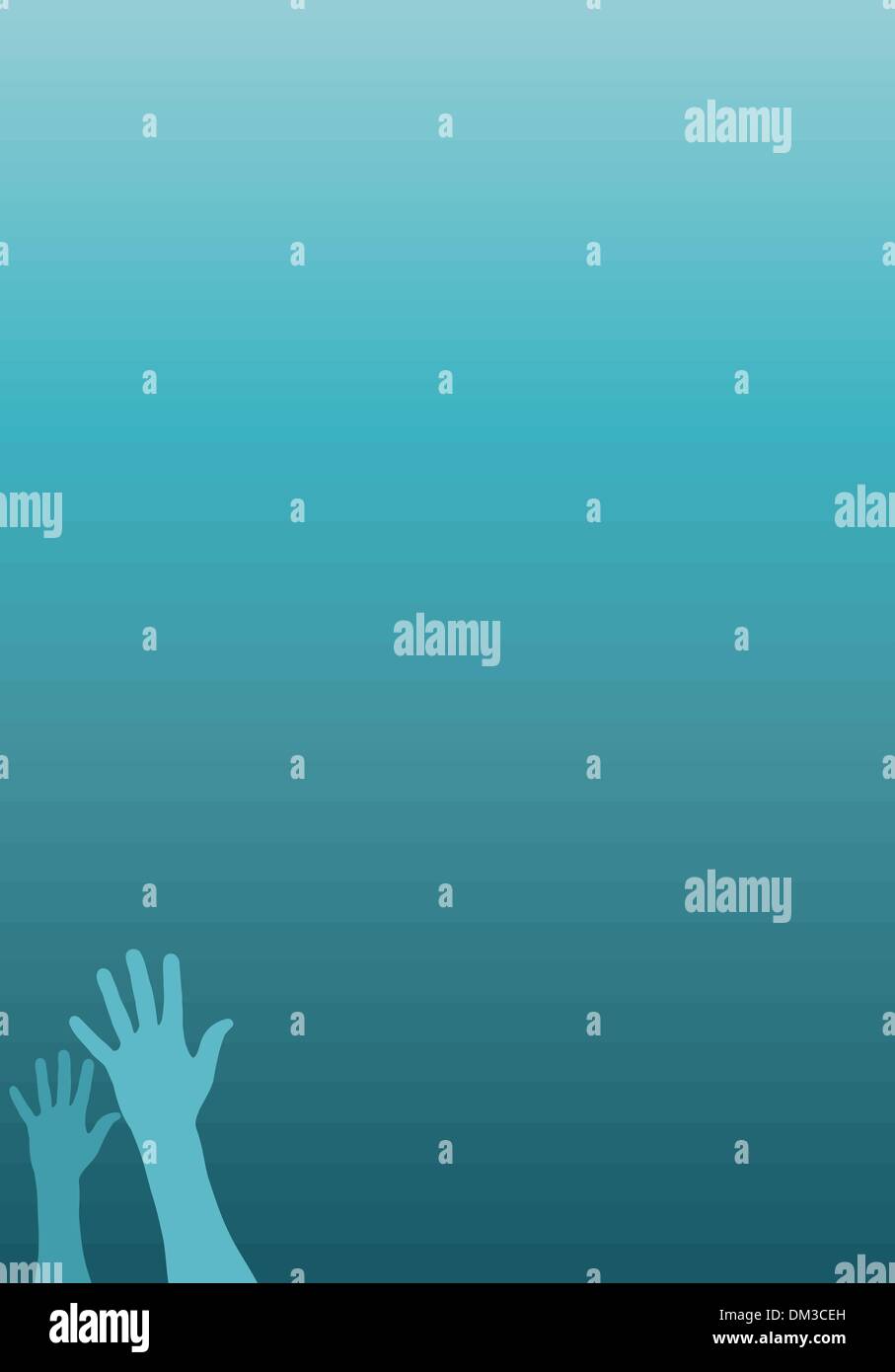 Raised human hands outline hi-res stock photography and images - Alamy