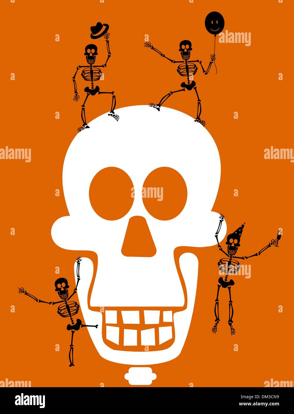 Halloween party white background Stock Vector Images - Alamy