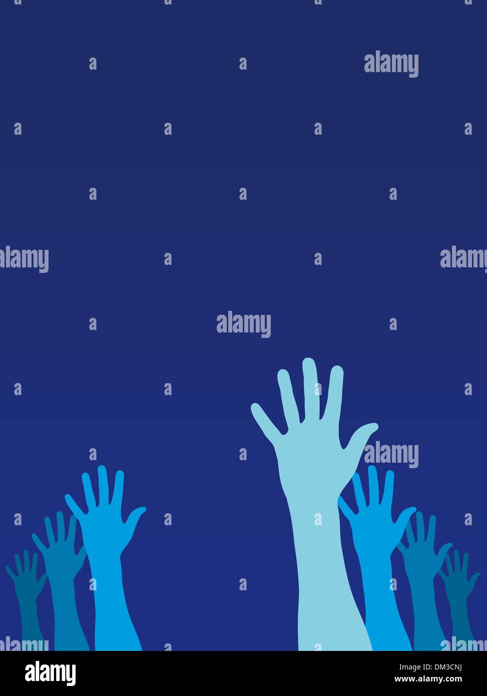 Hands raised sky Stock Vector Images - Alamy