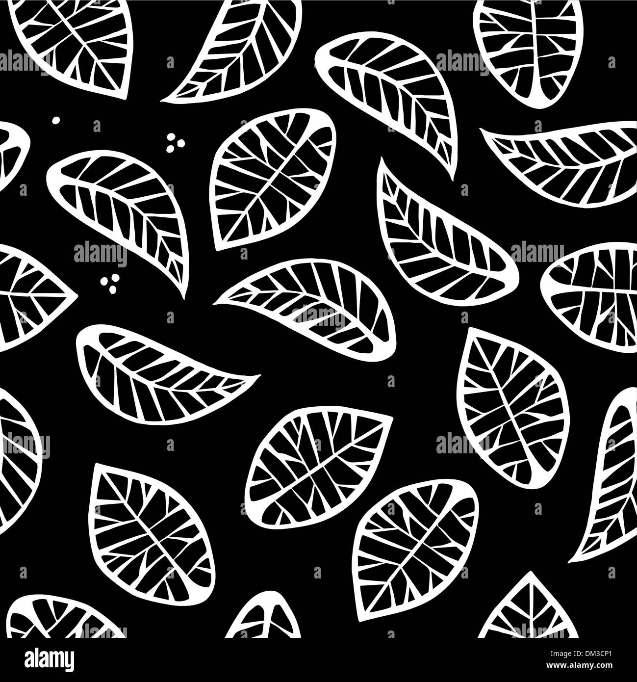 Leaves background vector Black and White Stock Photos & Images - Alamy