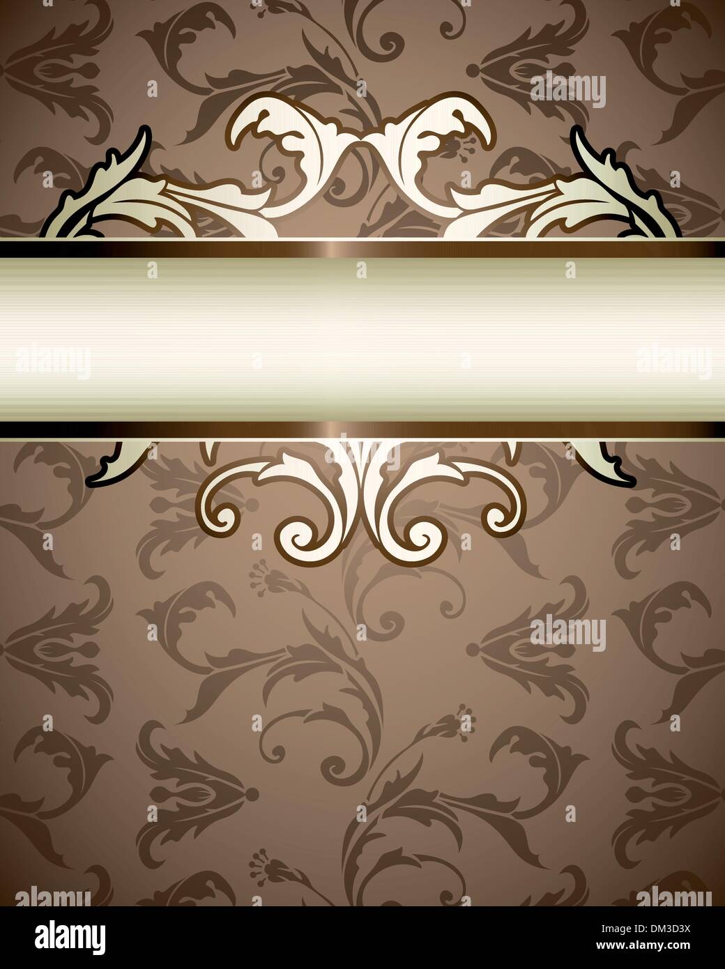Illustration of a brown vintage floral pattern background Stock Vector ...