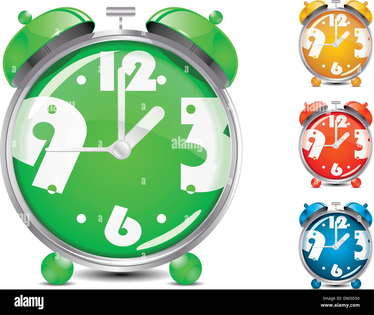 Clock illustration hi-res stock photography and images - Alamy