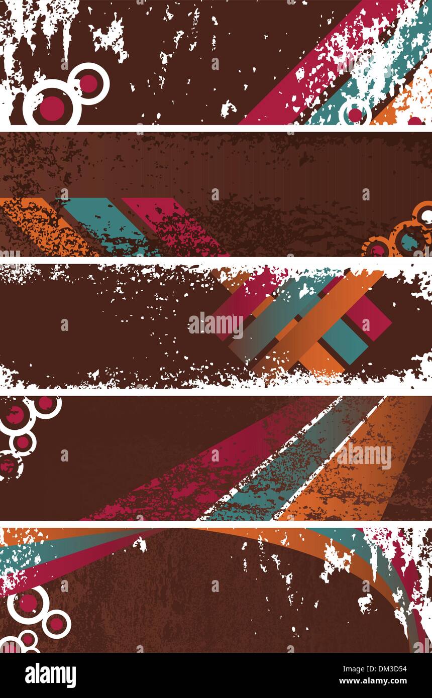 Grunge style banners Stock Vector Images - Alamy