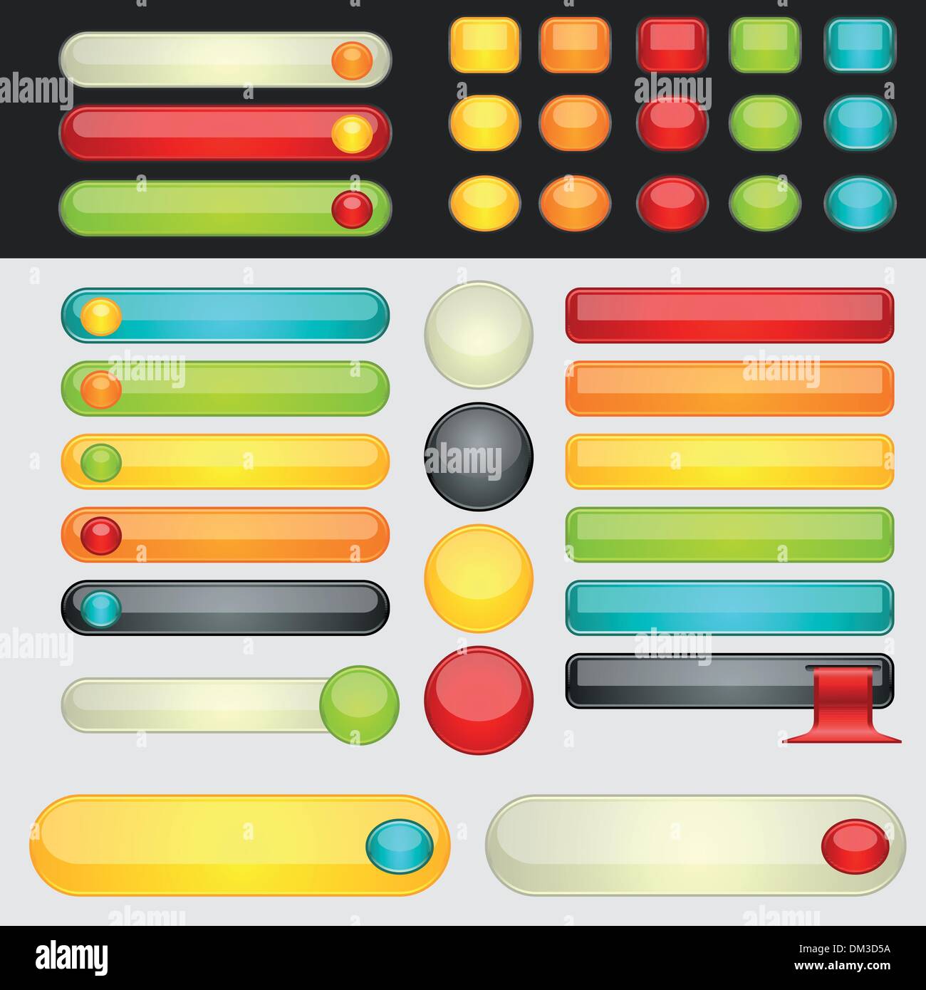 Colorful web button set Stock Vector Image & Art - Alamy