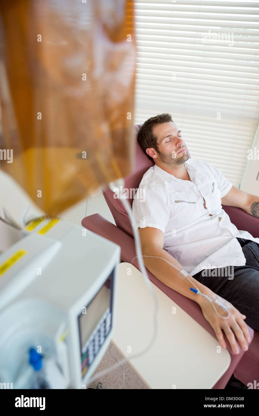 Male Patient Receiving Chemotherapy Stock Photo - Alamy