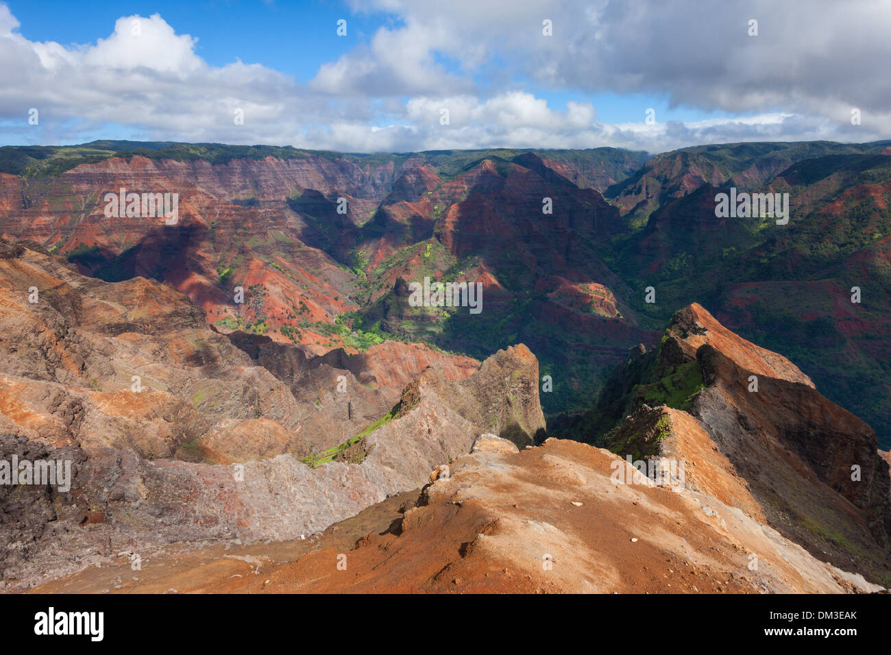 Waimea, canyon, USA, United States, America, Hawaii, Kauai, gulch, rock ...