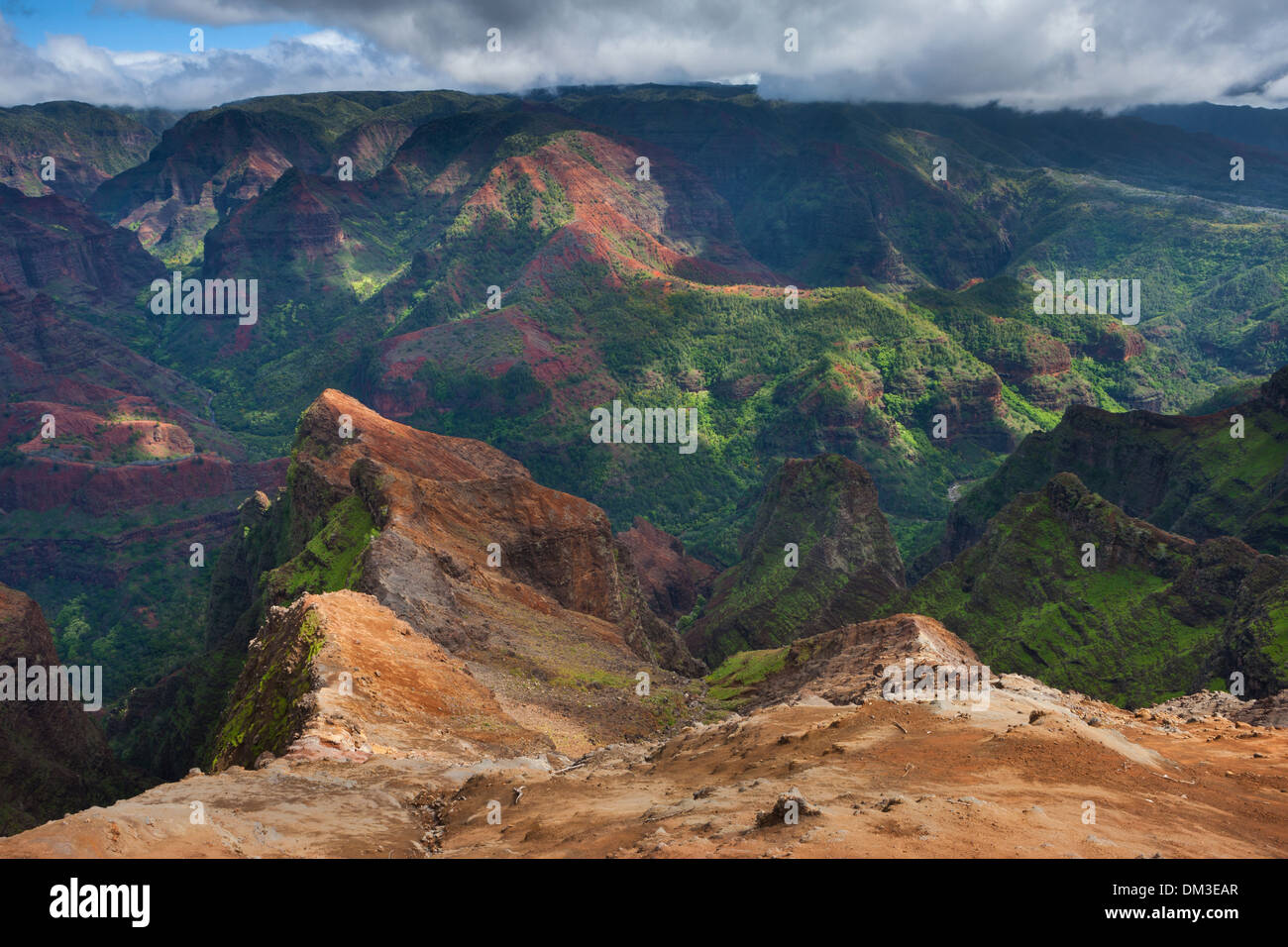 Waimea, canyon, USA, United States, America, Hawaii, Kauai, gulch, rock ...