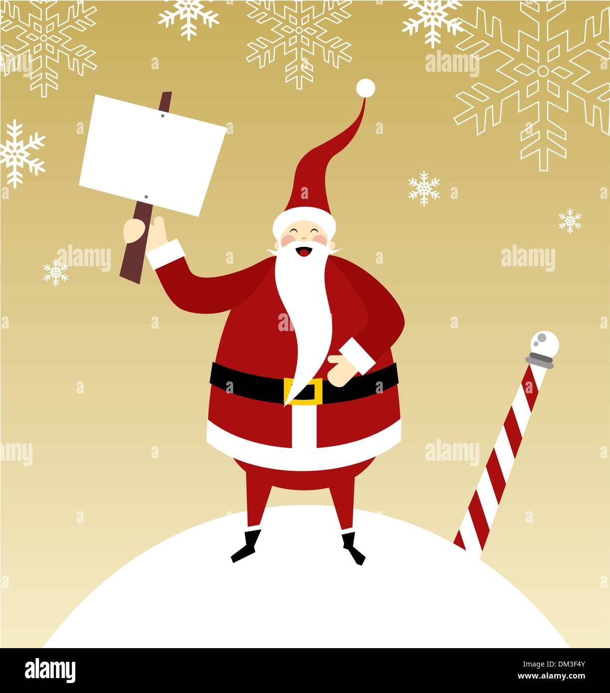 Happy Santa Claus on a snow mountain Stock Vector Image & Art - Alamy