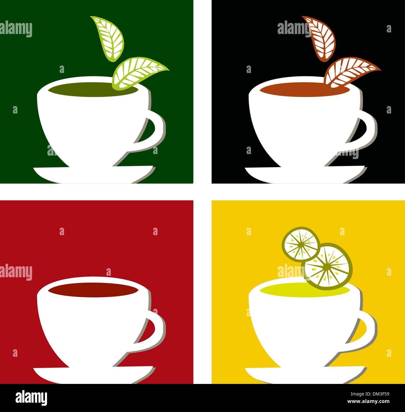 Tea composition different kind tea Stock Vector Images - Alamy