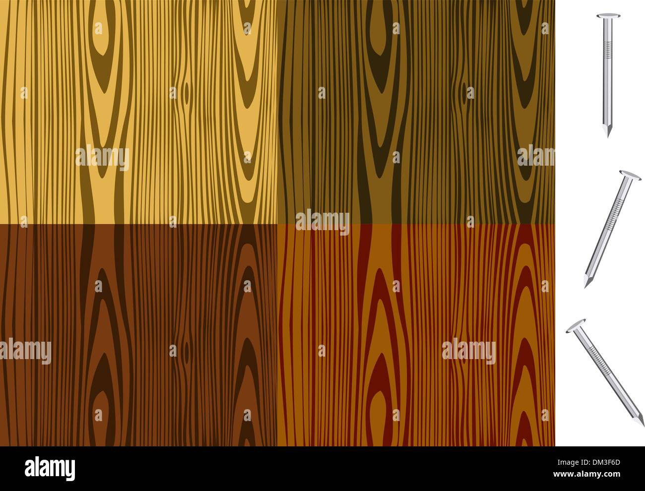 wood patterns with isolated nails Stock Vector Image & Art - Alamy
