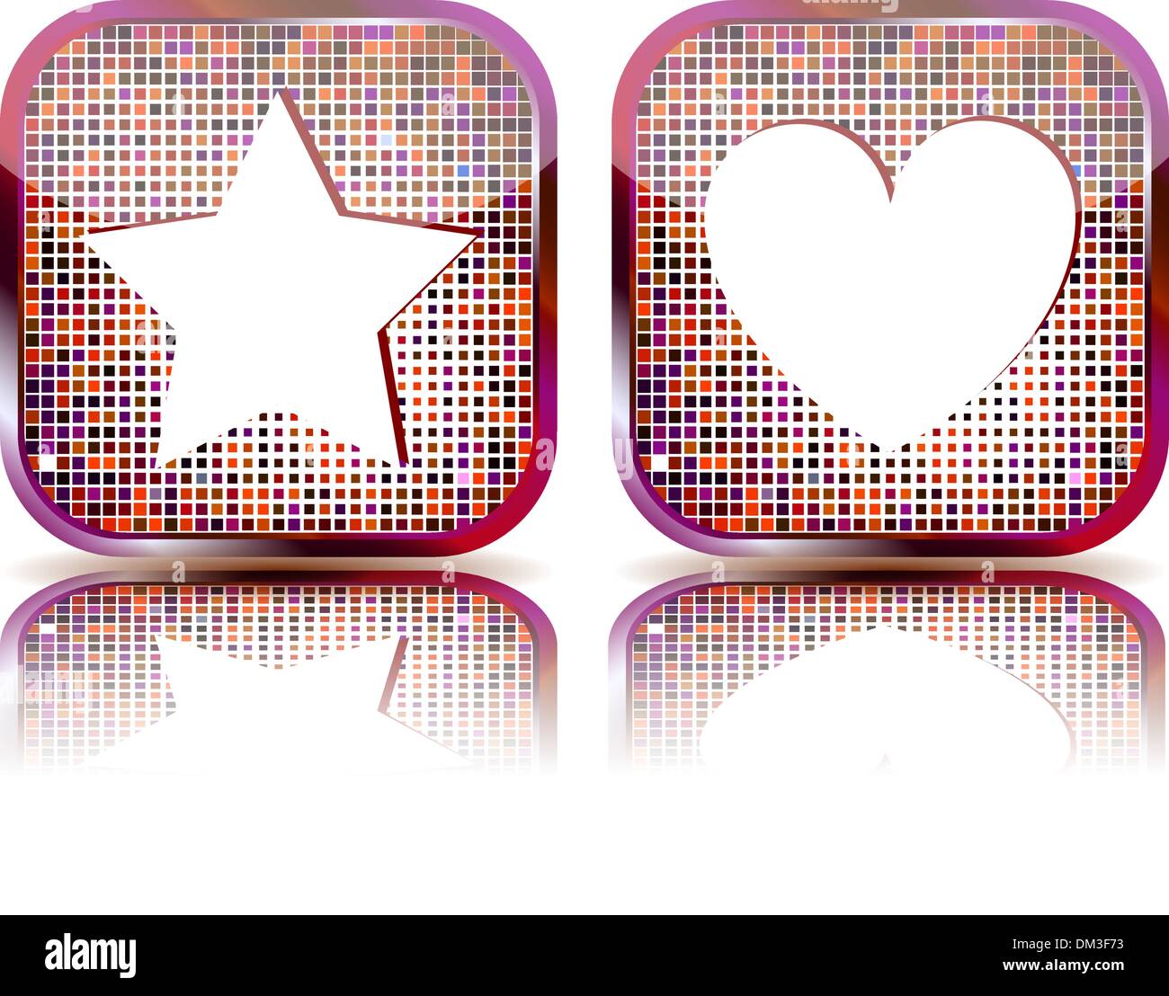 Glossy web button with favorites icon Stock Vector Image & Art - Alamy