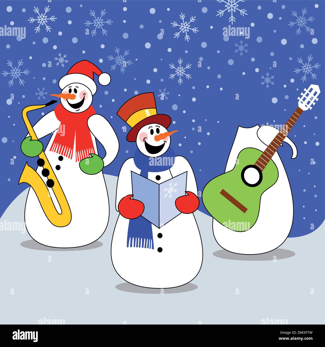 Christmas band white background Stock Vector Images - Alamy