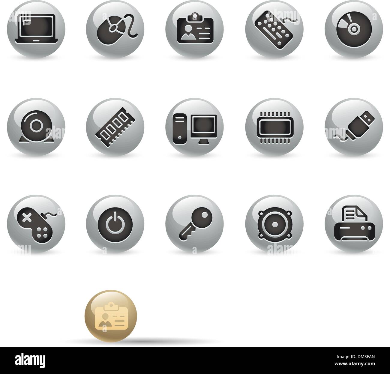 Computer & Devices Web Icons // Metal Round Series Stock Vector Image ... Computer & Devices Web Icons // Metal Round Series Stock Vector Image ...