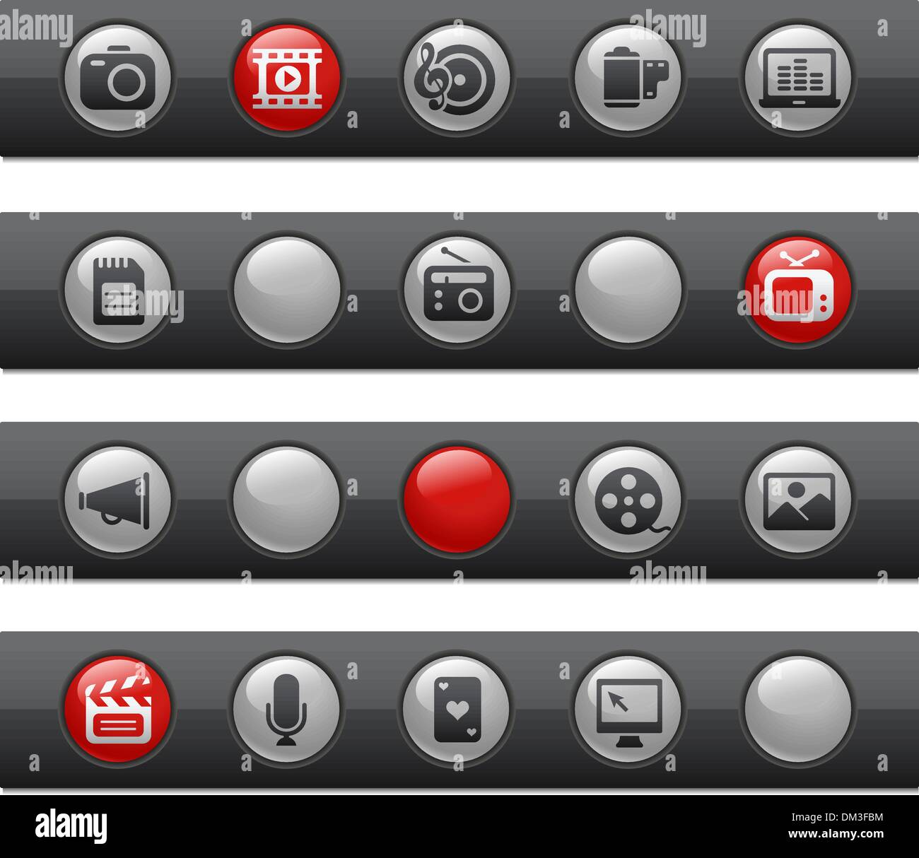 Button projection Stock Vector Images - Alamy