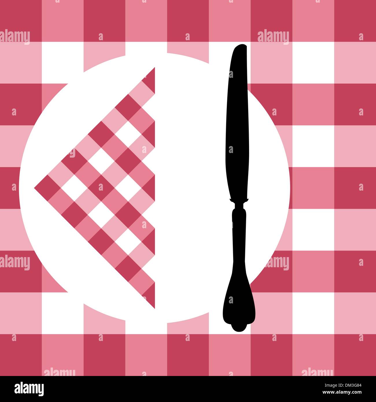Menu design with cutlery silhouettes on red tablecloth Stock Vector ...
