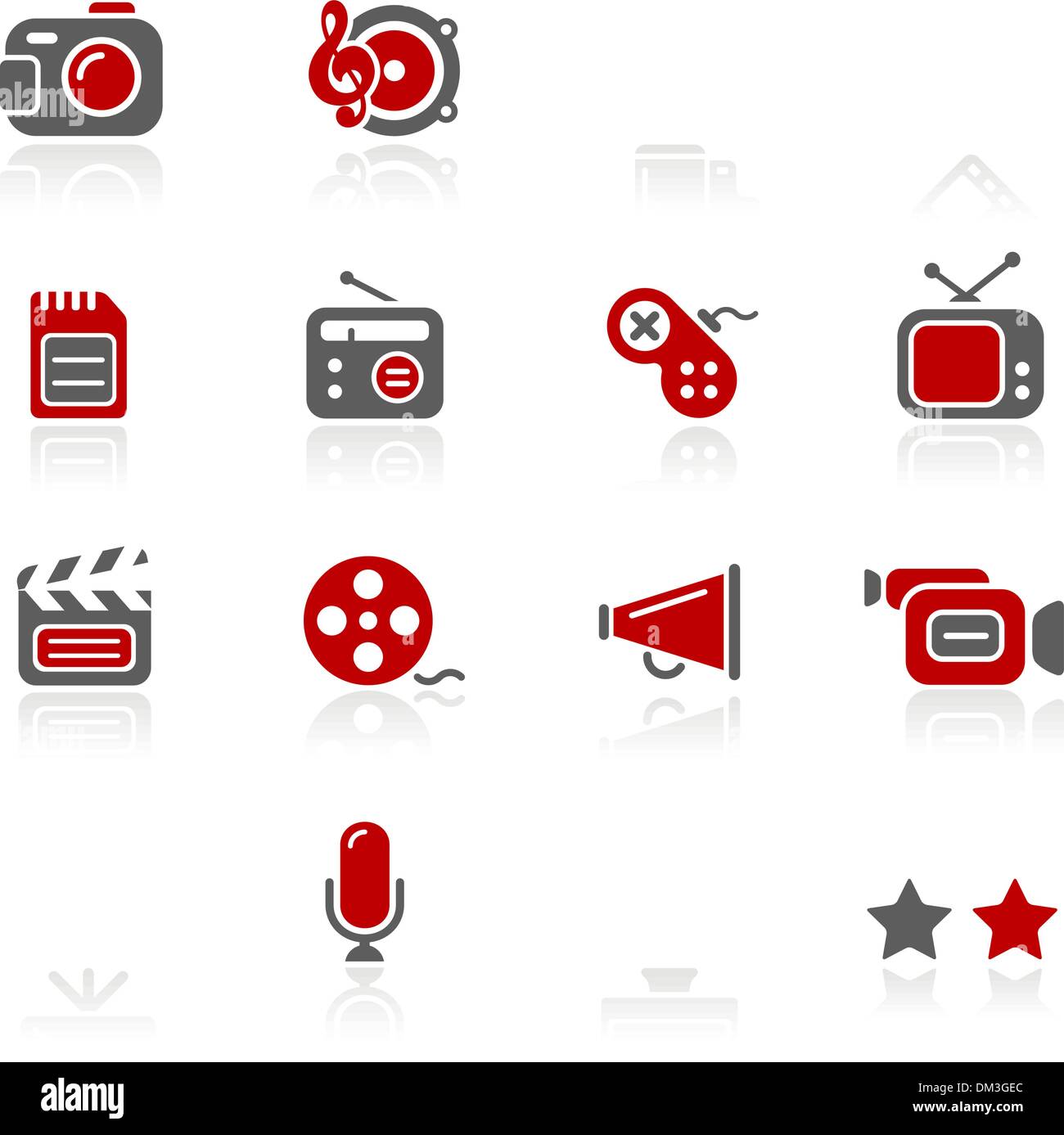 Multimedia web icons Cut Out Stock Images & Pictures - Alamy