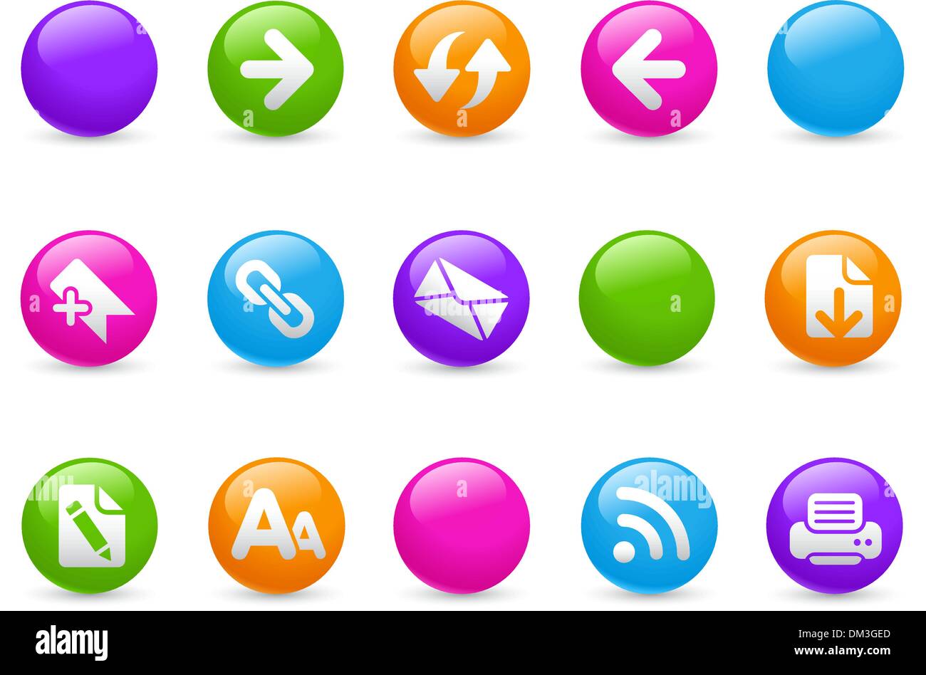 Web Navigation Icons // Rainbow Series Stock Vector Image & Art - Alamy