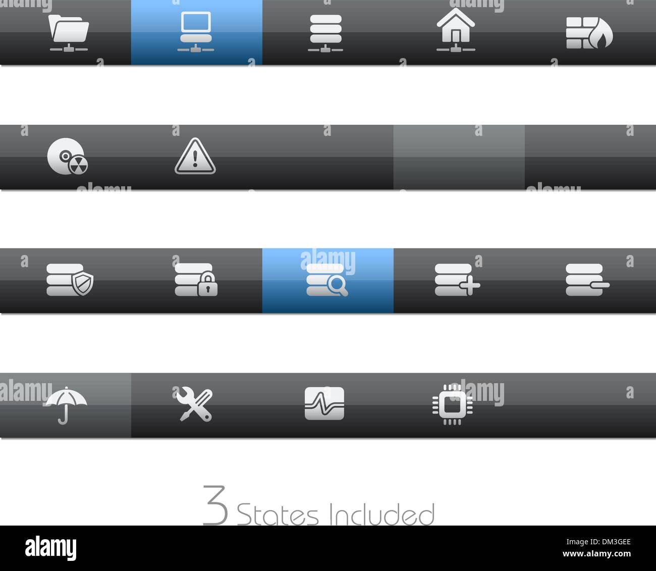 Network & Server Web Icons // Black Bar Series Stock Vector Image & Art ...