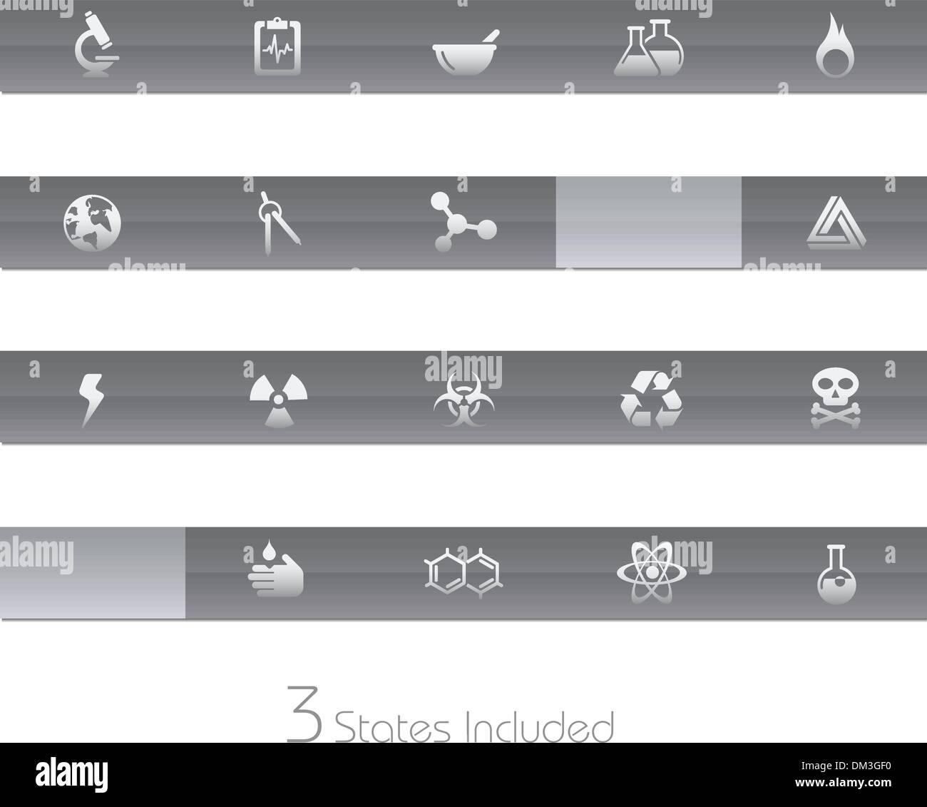 Science Web Icons // Gel Bar Series Stock Vector Image & Art - Alamy