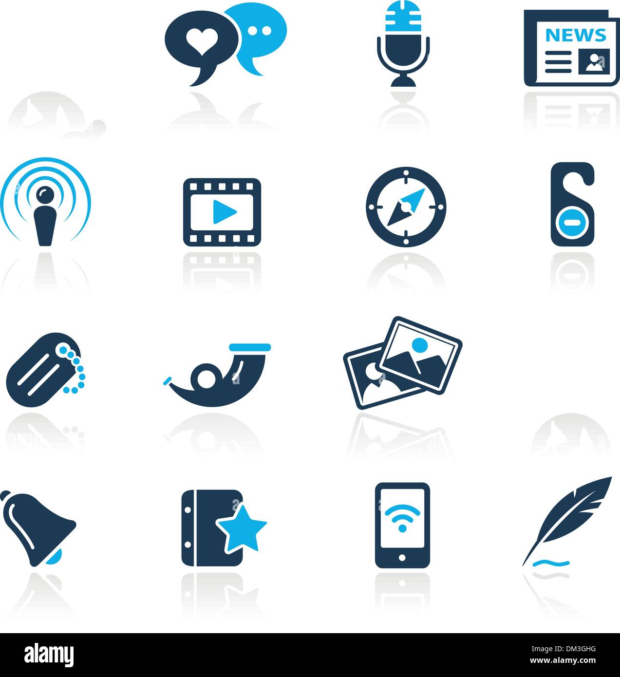 Social Media Web Icons // Azure Series Stock Vector Image & Art - Alamy