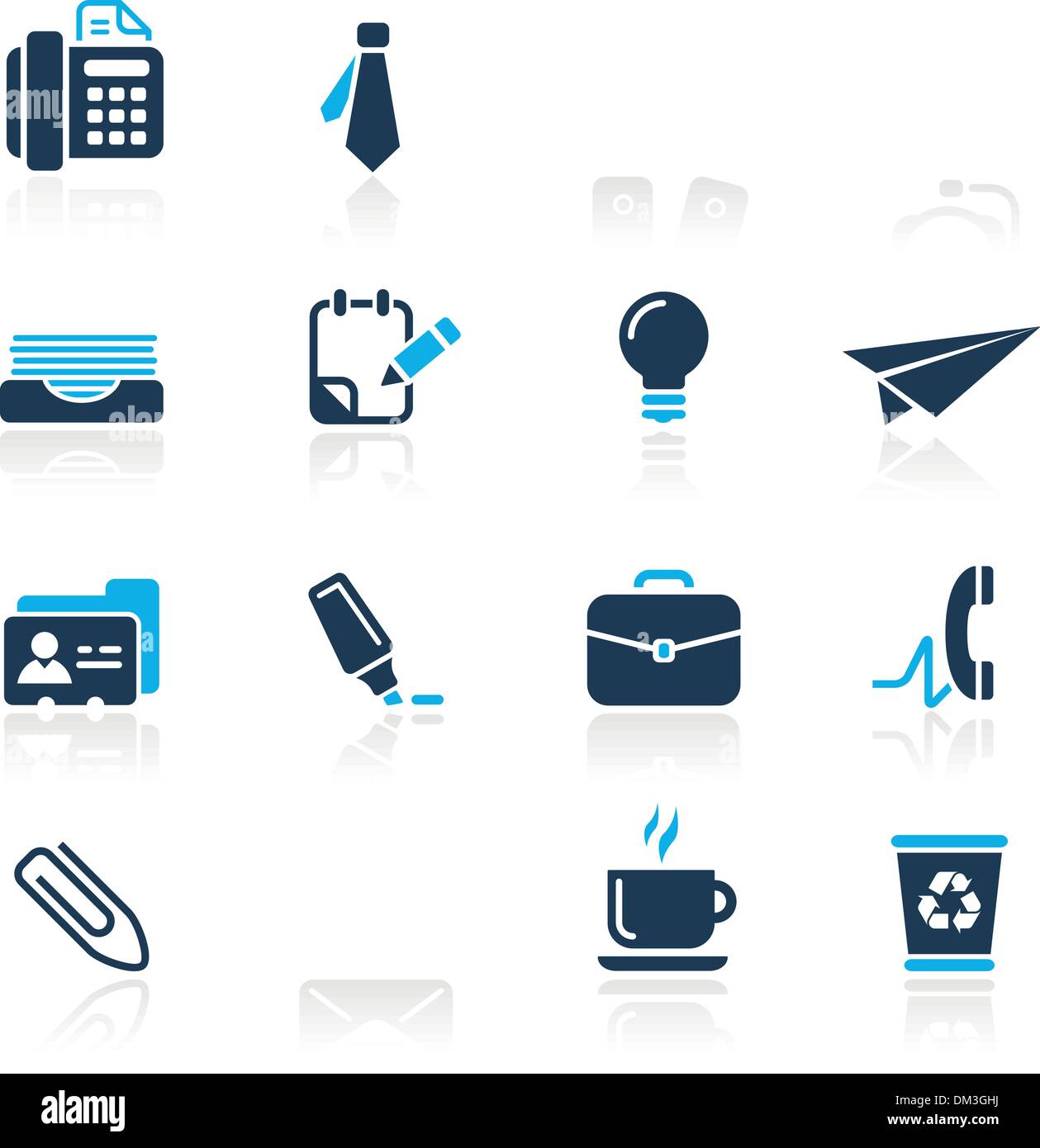 Office & Business Web Icons // Azure Series Stock Vector Image & Art ...