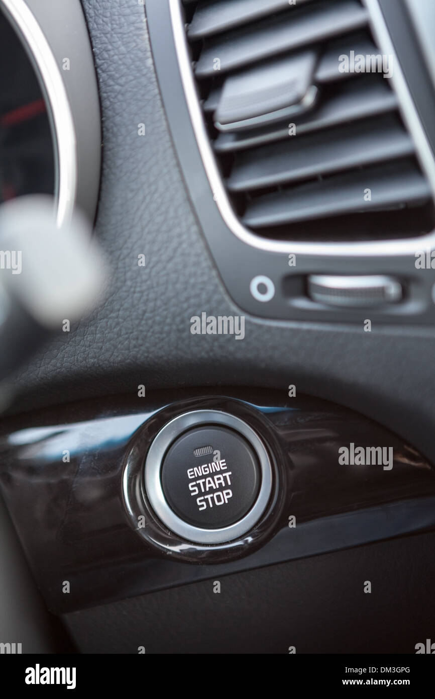 Button automatically start the engine car Stock Photo - Alamy
