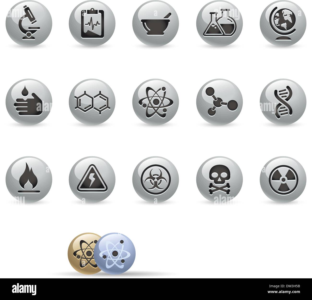 Science icons hi-res stock photography and images - Alamy