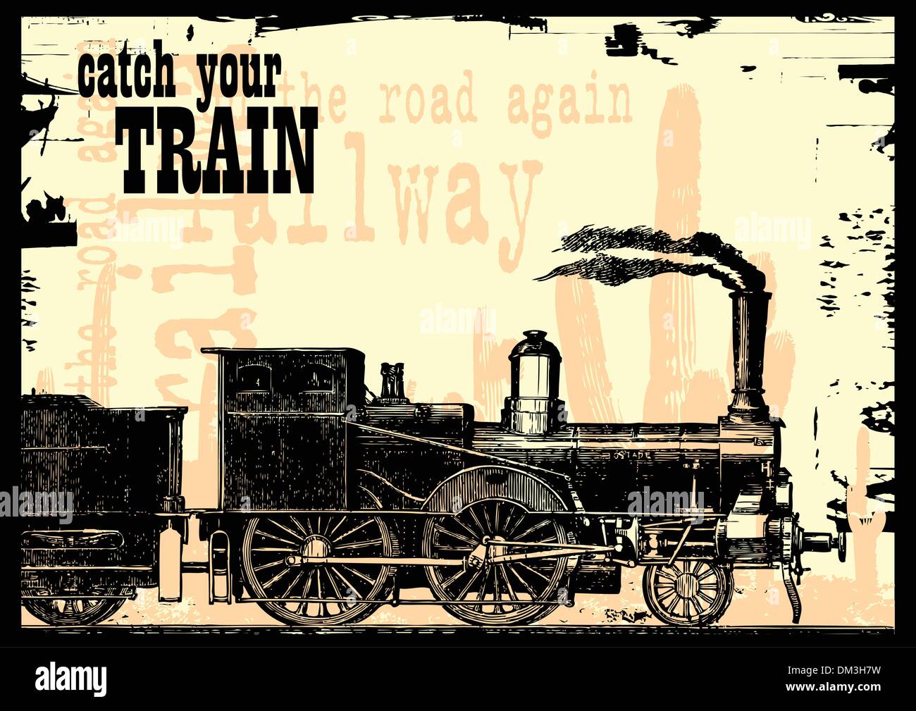 Catch a train Stock Vector Images - Alamy