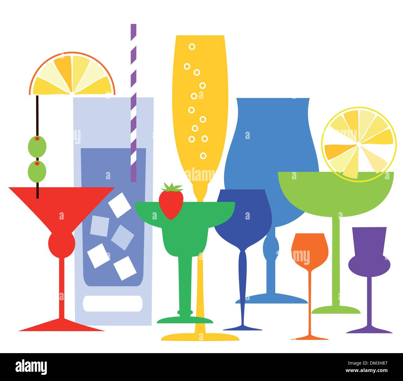 Coctails vector vectors hi-res stock photography and images - Alamy