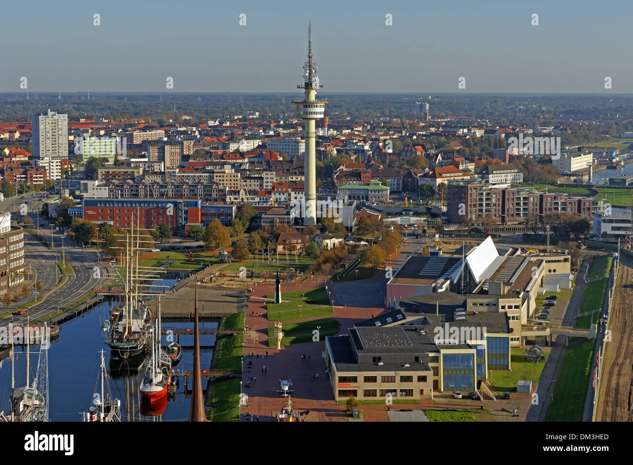 Europe Germany Bremen Bremerhaven am Strom old harbour port German ship ...