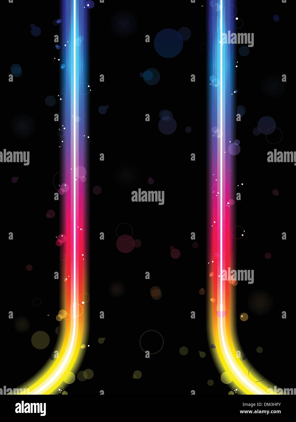 Rainbow Lines Border with Sparkles and Swirls Stock Vector Image & Art ...