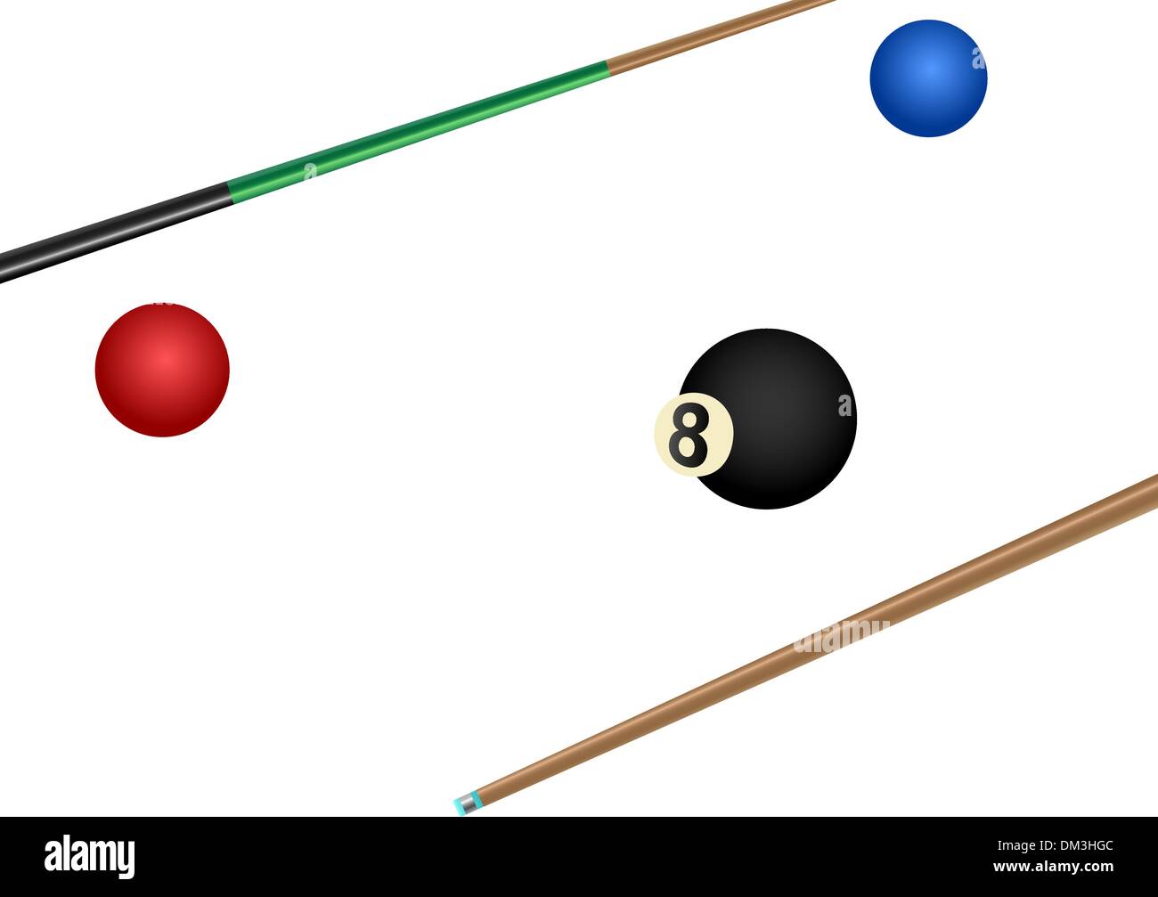 Snooker table balls Stock Vector Images - Alamy