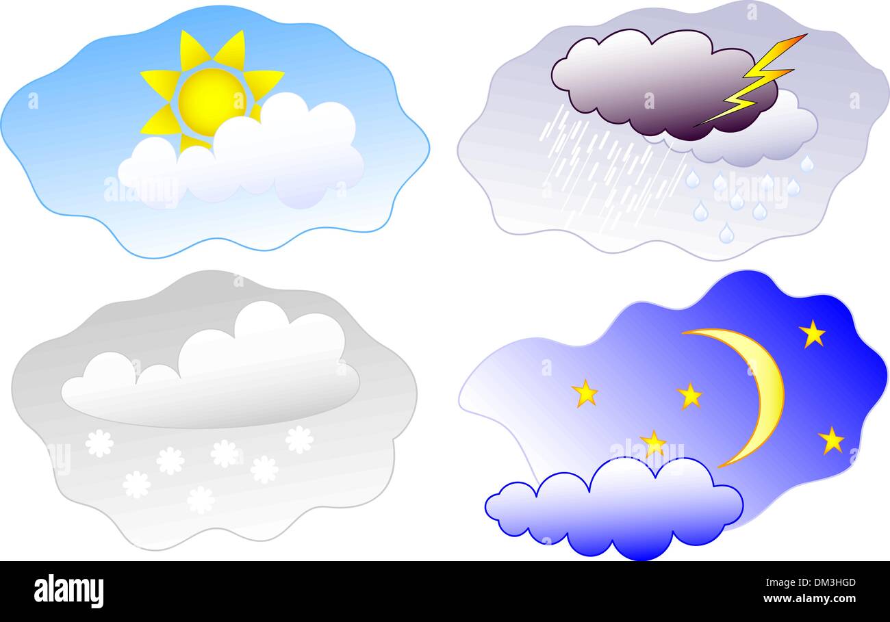 Symbols of heaven stars sun moon Stock Vector Images - Alamy