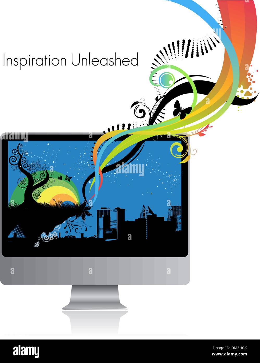 Imac computer screen Stock Vector Images - Alamy