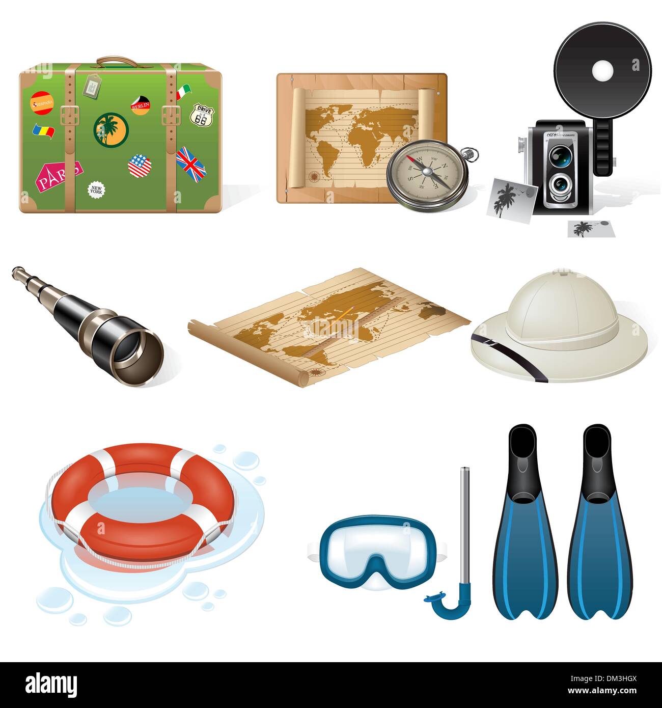 Spyglass vector vectors Cut Out Stock Images & Pictures - Alamy