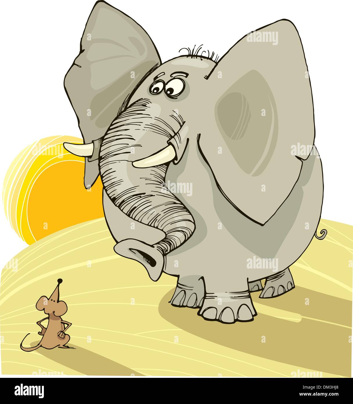 Illustration of elephant and mouse Stock Vector Image & Art - Alamy