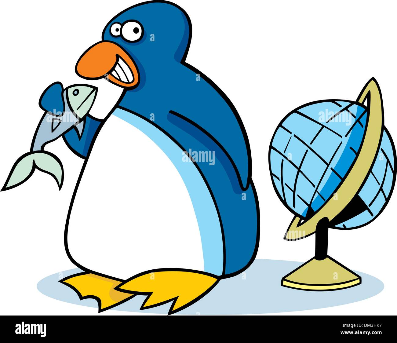 penguin with fish Stock Vector Image & Art - Alamy