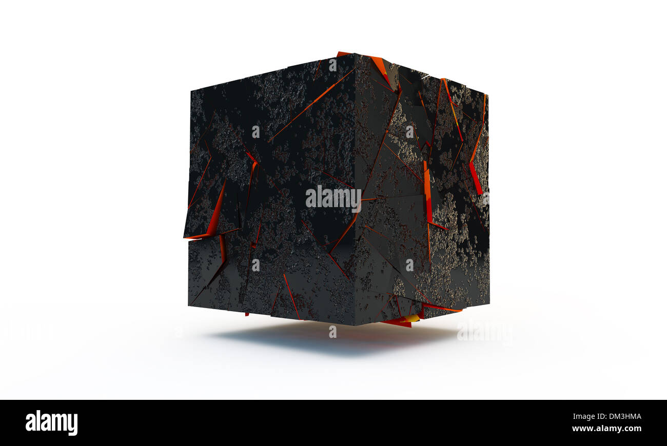 broken rock isolated on white background Stock Photo - Alamy