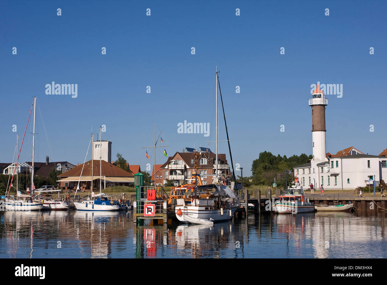 Boats German Germany Europe fishing boats harbour port lighthouse ...