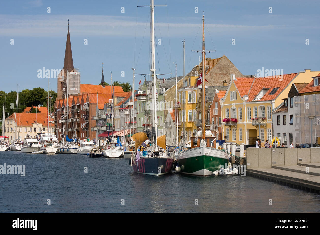 Boats, town, city, Denmark, Danish, Europe, harbours, ports, harbour ...