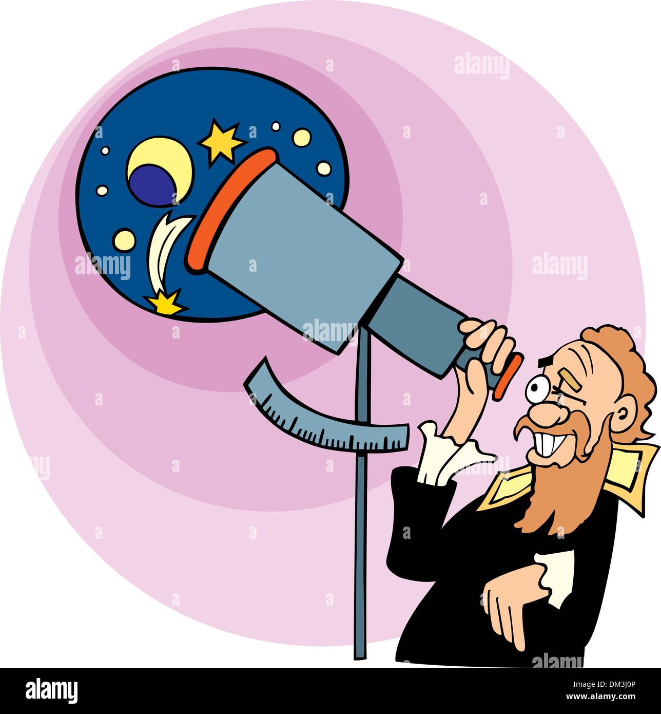 Galileo Looking Through Telescope